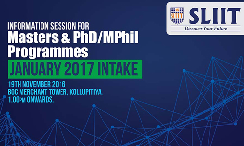 SLIIT Masters Programmes – Open Day | SLIIT